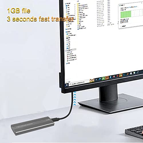 Solid State Hard Disk Drive Box SSD Enclosure Fast Indicator 10Gbps SATA PCIe to USB3.1 Mobile Disk Box Grey