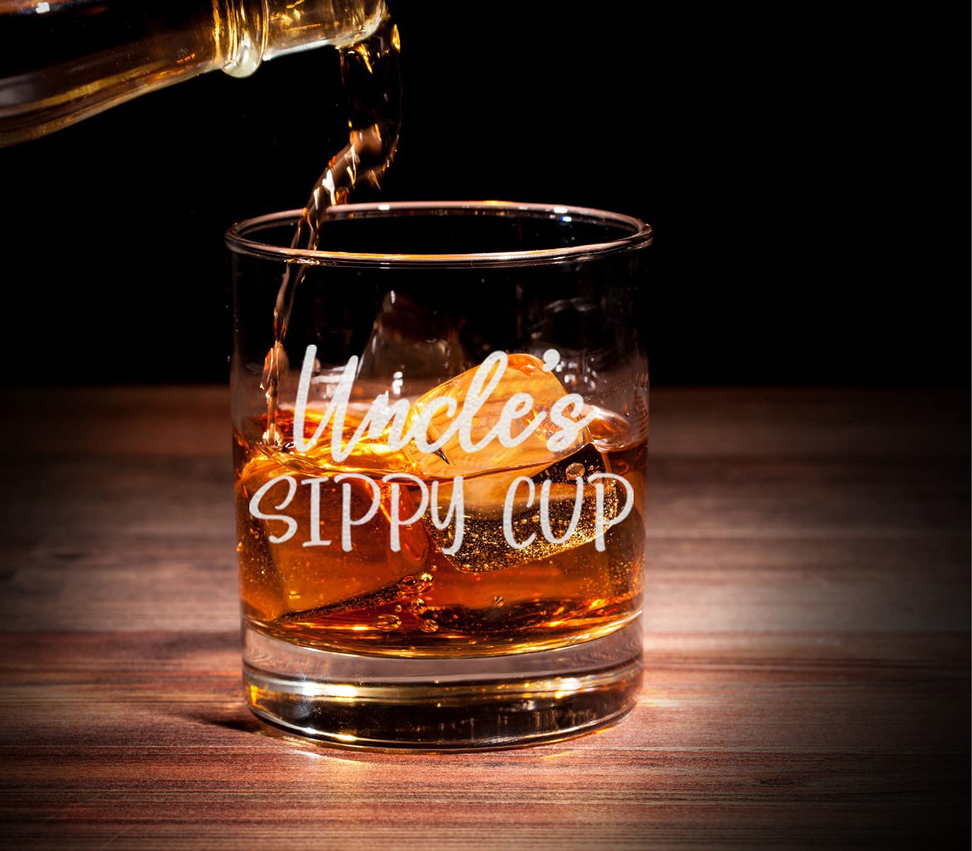 NeeNoNex Uncle's Sippy Cup Whiskey Glass - Funny Birthday Gift for Uncle