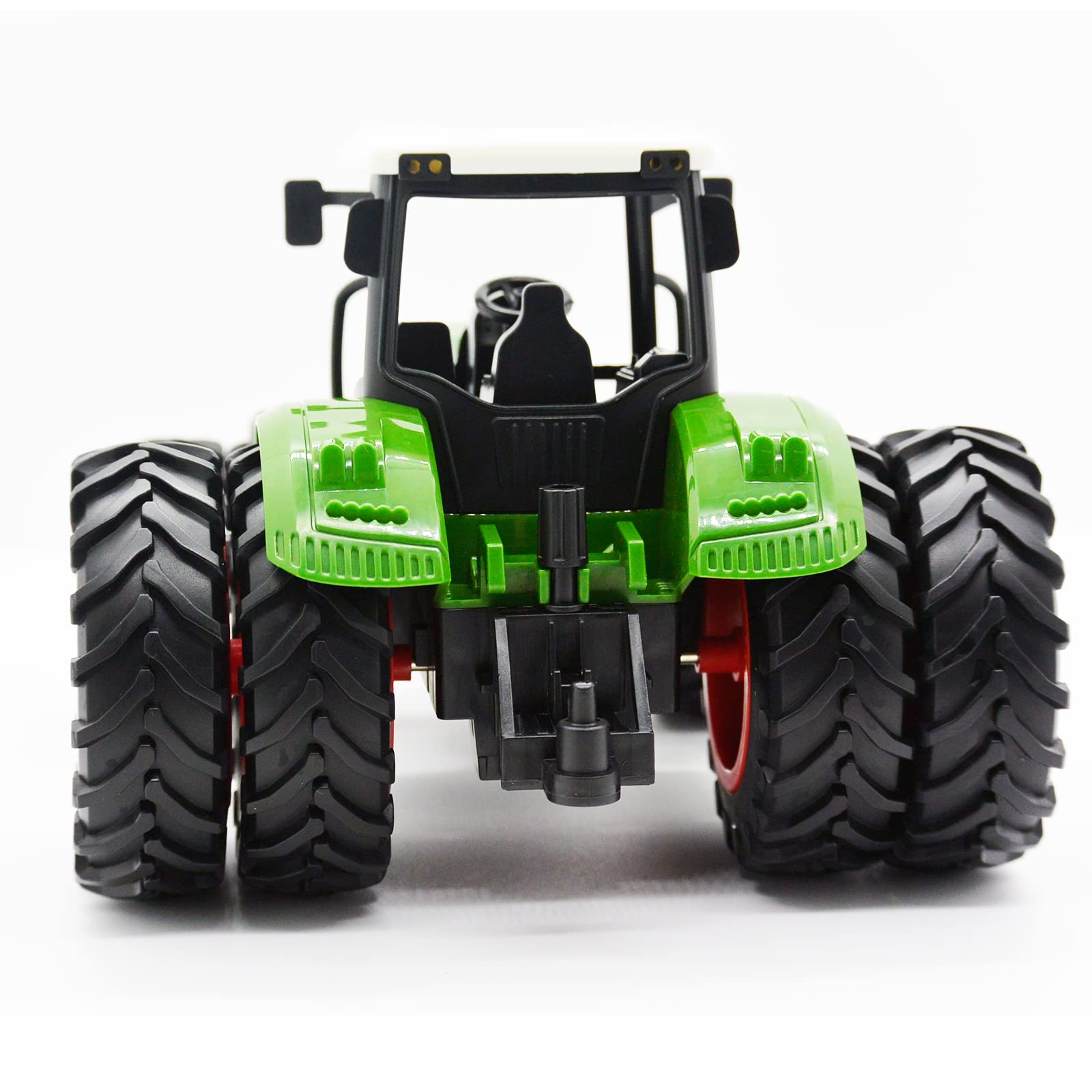 PERKPUTOE RC Tractor Toys, Remote Control Tractor with Trailer Front Gripper Cows Sheep Tractor Toys Set,RC Tractor Trailer Set Gift Toy with Light for Kids Age3+ Christmas Birthday Gift