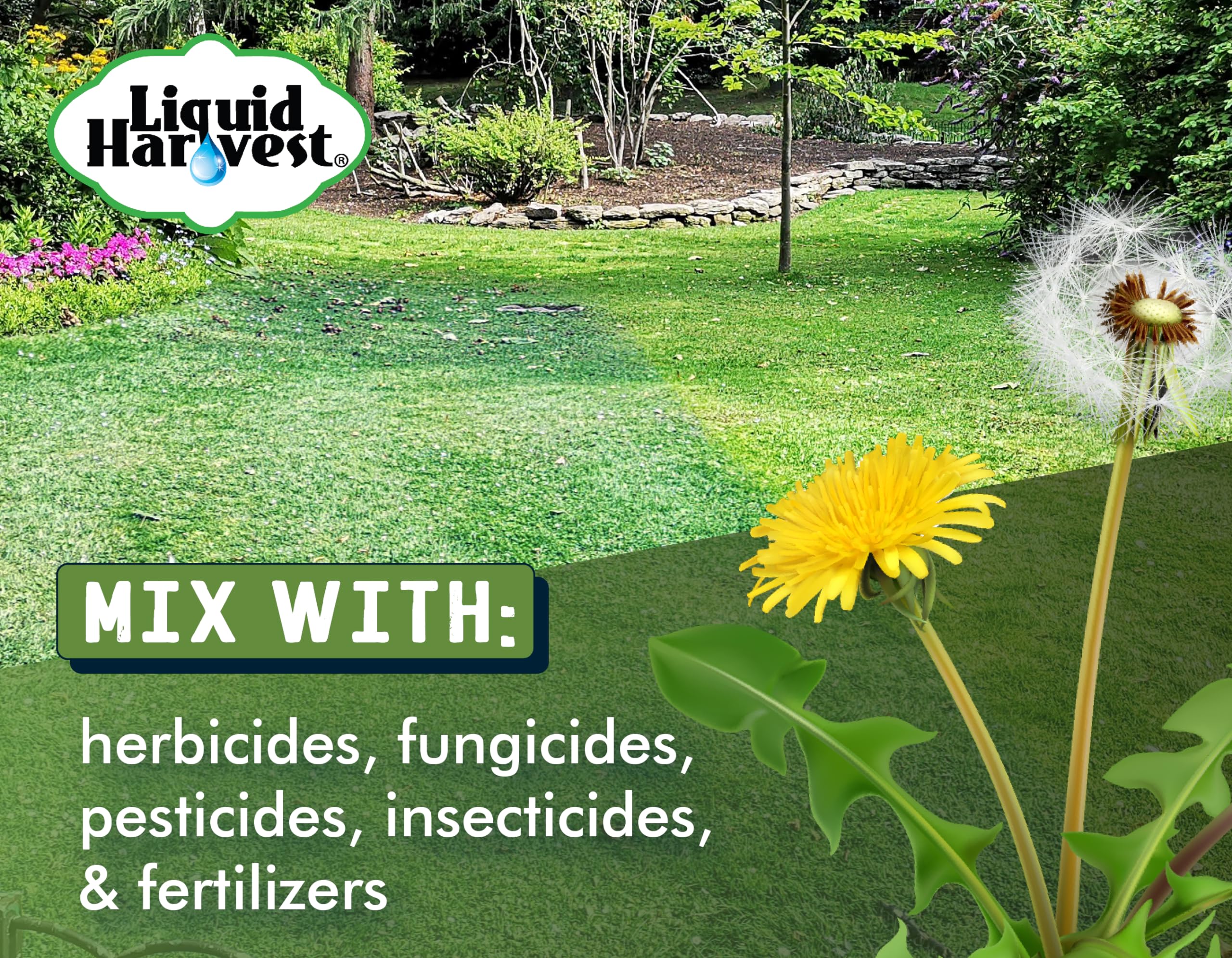 Liquid Harvest Lazer Green Concentrated Spray Pattern Indicator - 8 Ounces - Perfect Weed Spray Dye, Herbicide Dye, Fertilizer Marking Dye, Turf Marker and Herbicide Marker