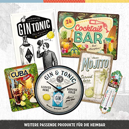 Nostalgic-Art 22257 Open Bar-Whiskey, Tin Sign, Steel, Colourful, 20 x 30 cm