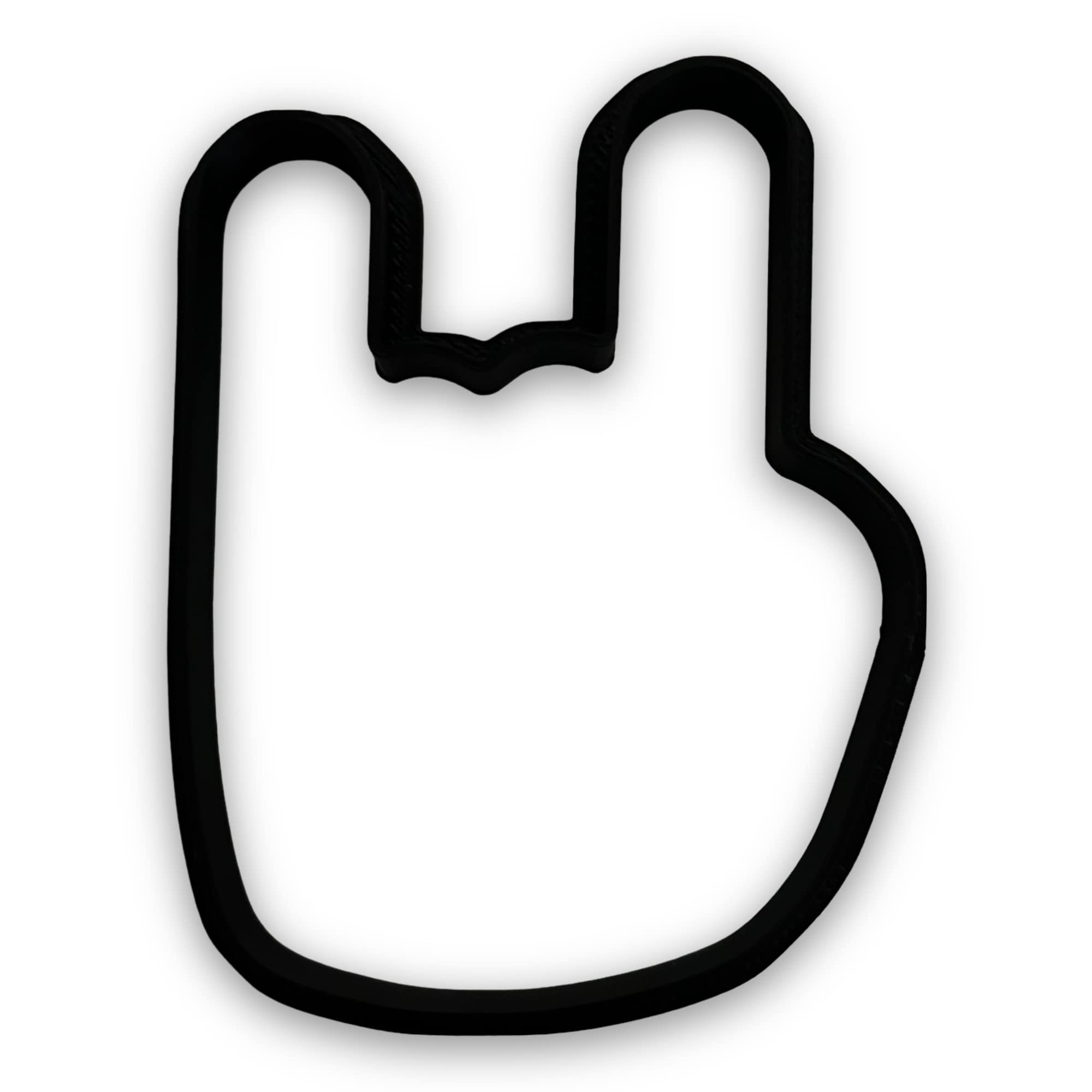 Rock On Fingers Cookie Cutter with Easy to Push Design (4 inch)