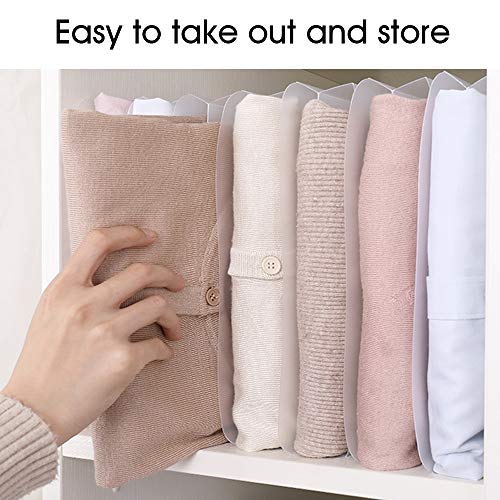 MEIC Translucent Folding Board Closet Organizer Durable Plastic Laundry folders for T-Shirt/Shirt/Skirt (20-Pcs)