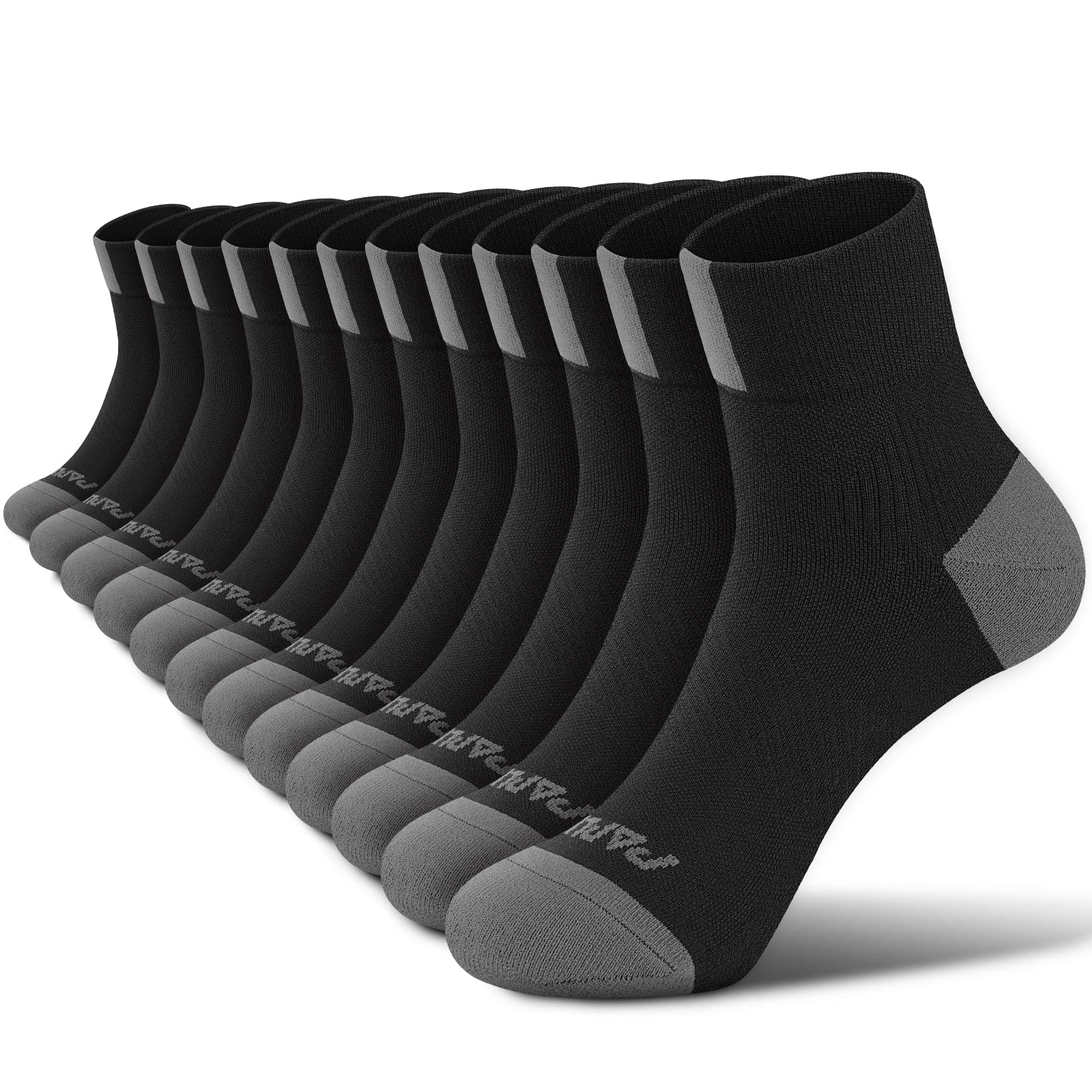 PAPLUS Ankle Compression Socks for Women 6 Pairs, Running Athletic Socks with Arch Support,Plantar Fasciitis Socks
