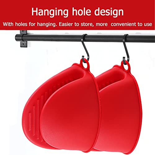 Mini Oven Gloves Silicone,Silicone Oven Mitts Heat Resistant,Cooking Pinch Mitts Potholder for Kitchen Cooking & Baking