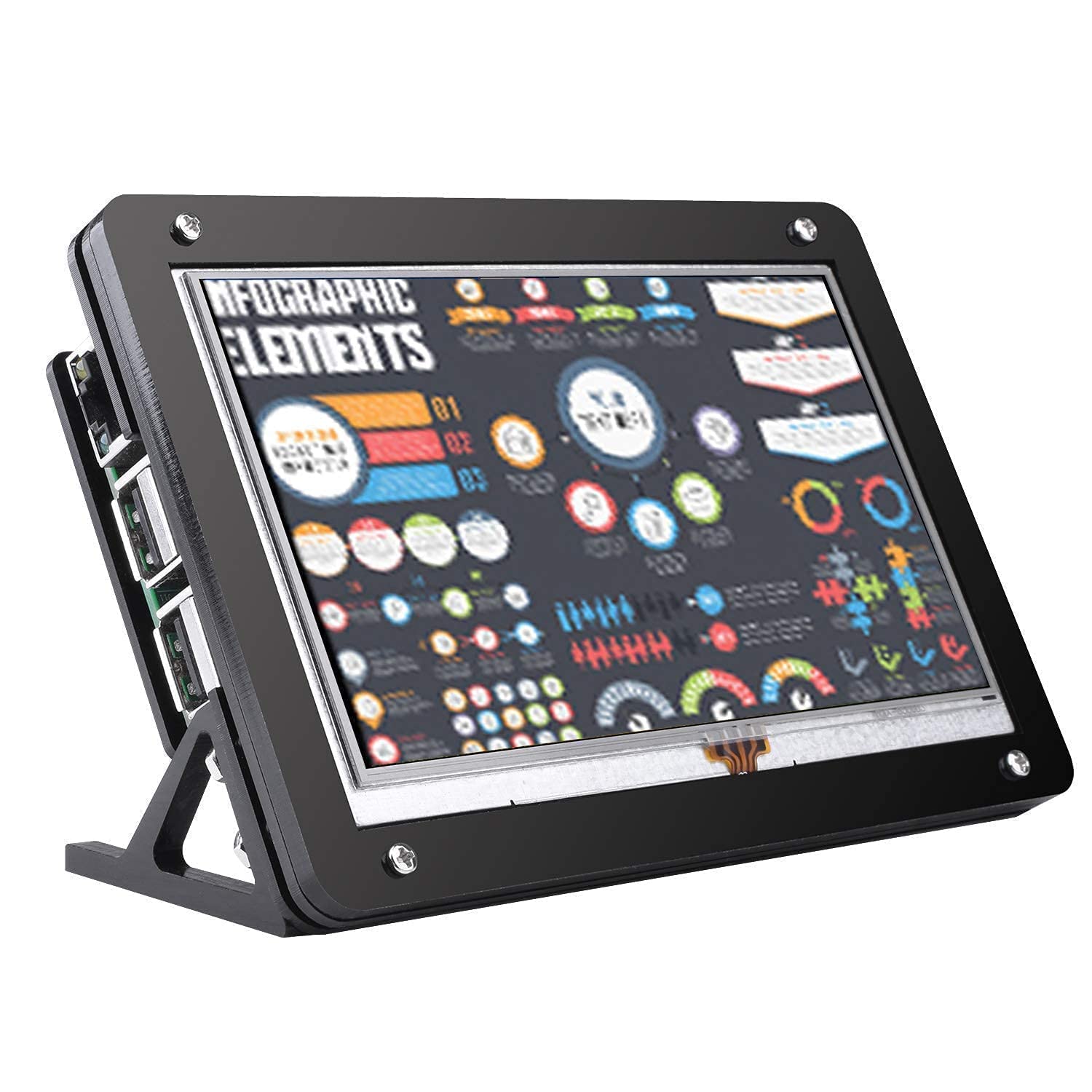 kuman 5 inch Resistive Touch Screen 800x480 HDMI TFT LCD Display for Raspberry Pi 3 2 Model B RPi 1 B B+ A A+