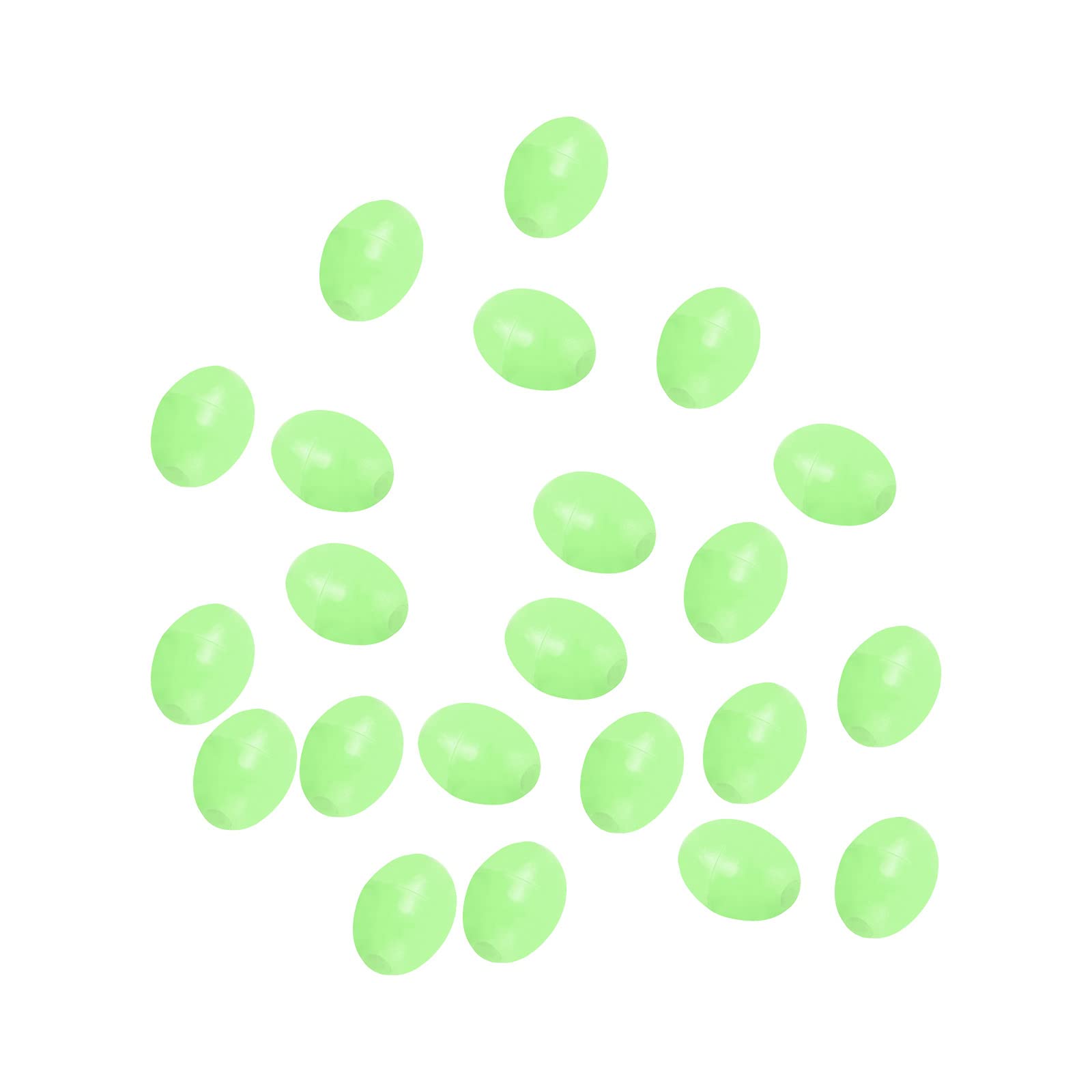 PATIKIL 4x3mm Luminous Fishing Beads, 200 Pieces Plastic Glow Fishing Bait Eggs Rig Bead Tackle Tool Oval, Green