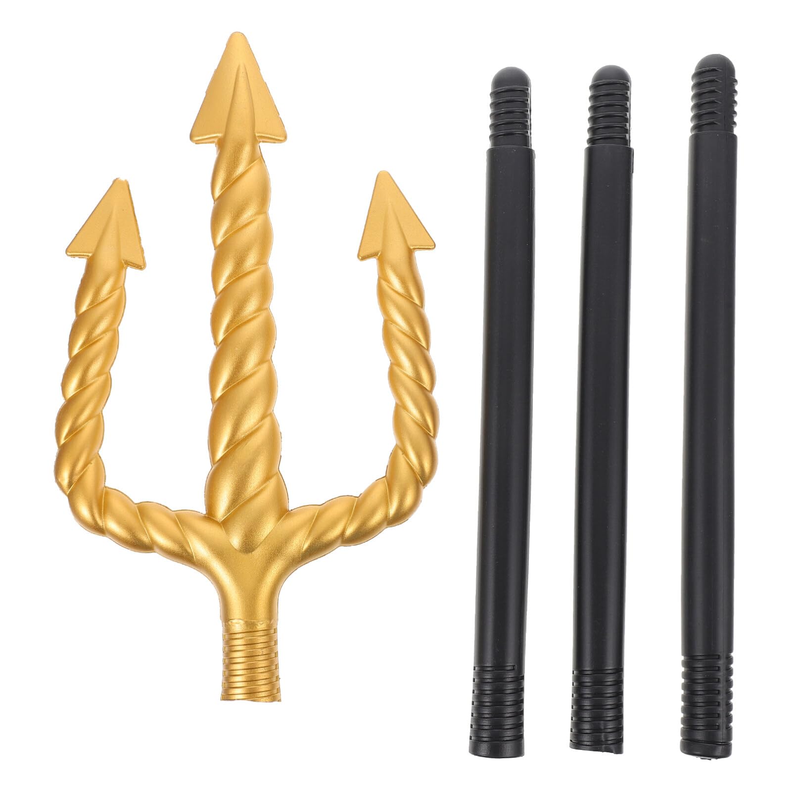 MAGICLULU 1Pcs King Trident Costume Halloween Gold Trident Prop for Masquerade Party Favors