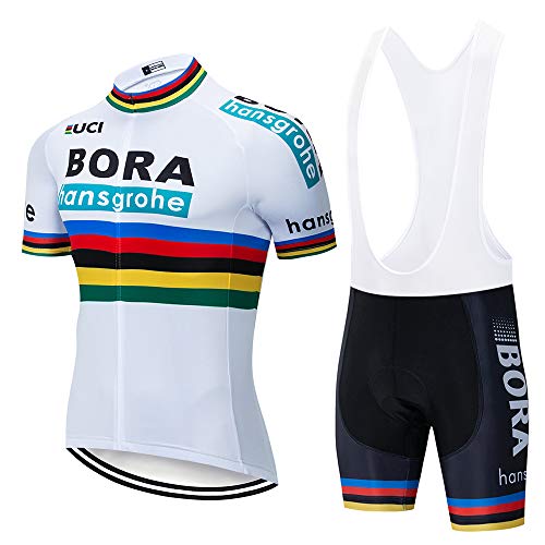 Mens Cycling Jersey and Bib Shorts Set Breathable Pro Team Cycling Clothing