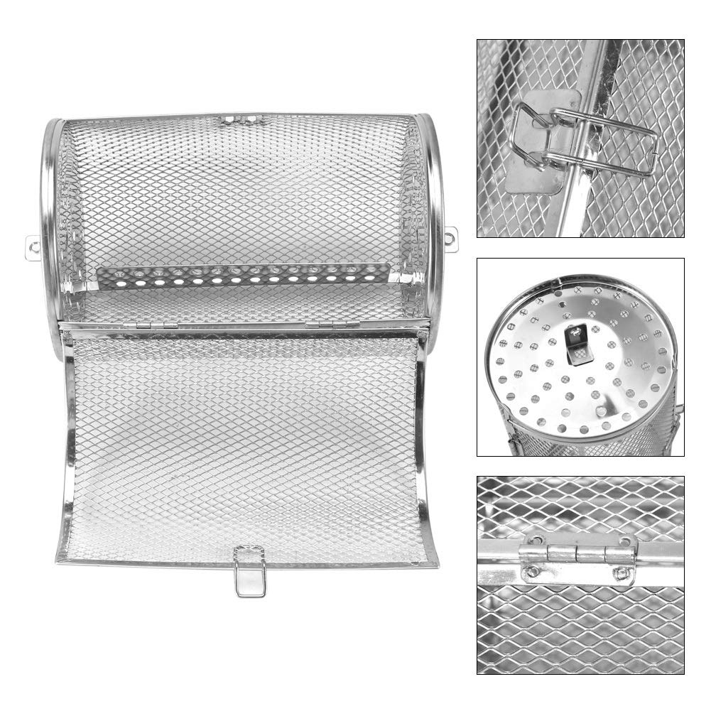 Oven Basket, Stainless Steel Bakeware Oven Roast Baking Nuts Beans Peanut Basket BBQ Grill (12 * 18cm)