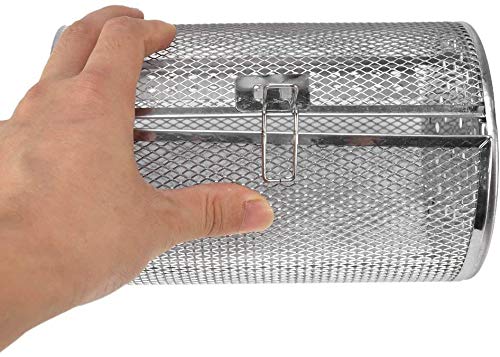 Oven Cages, 360 Degree Rotatable Heating Stainless Steel Oven Racks Oven Basket Rotisserie Basket for Baking Nuts, Coffee Beans, Peanut or BBQ Roaster Tool