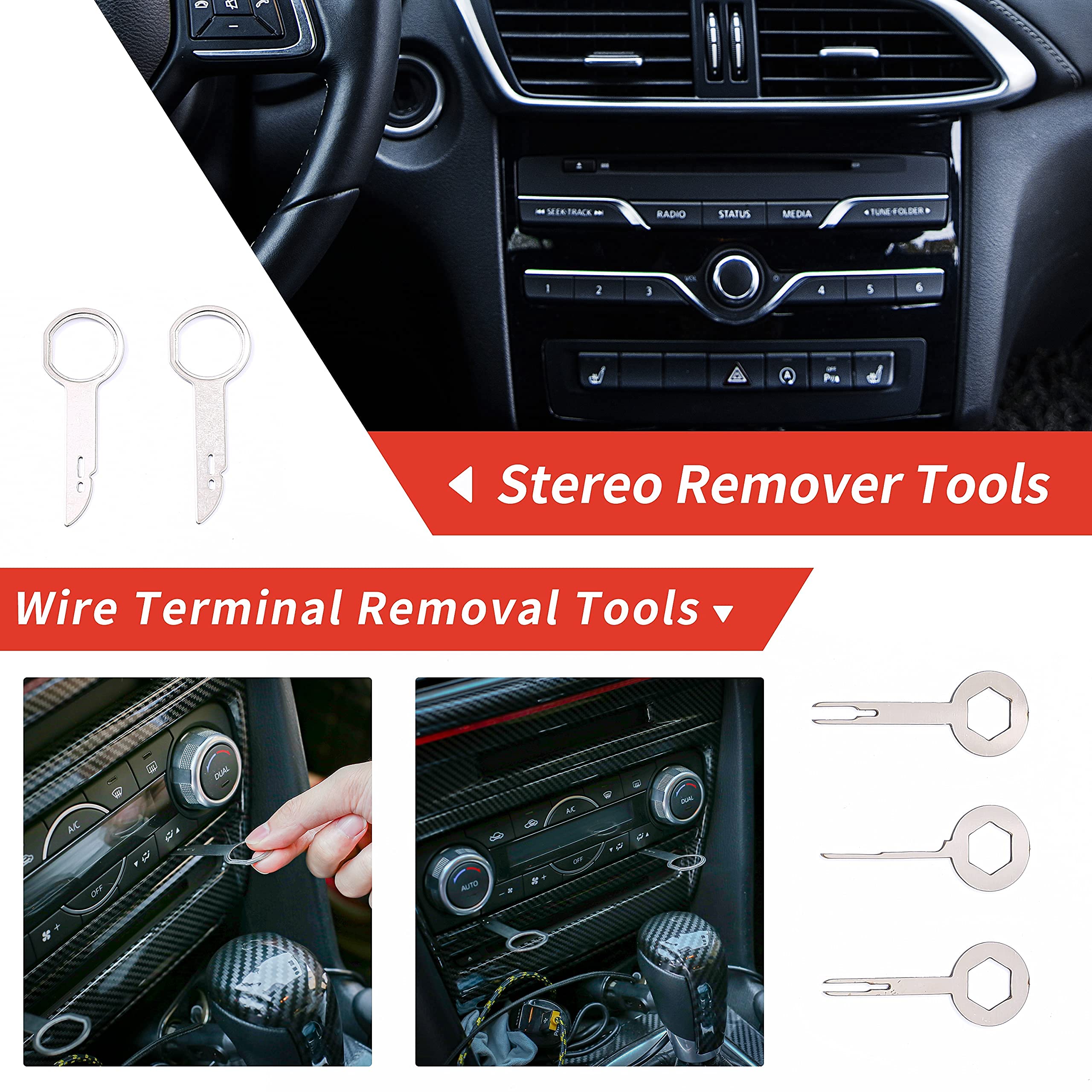 Kurala Auto Trim Tools 19 PCS Auto Trim Removal Tool Kit for Car Interior Panel Dash Audio Radio Removal Installer and Repair Car Pry Tool Kits with Storage Bag
