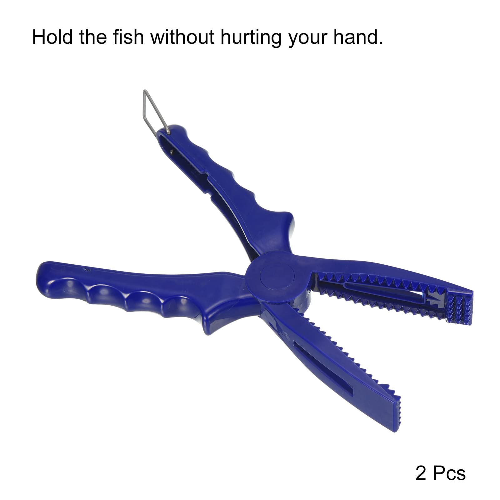 PATIKIL Fishing Gripper, 2Pcs Plastic Non-Slip Fishing Tackle Grabber with Widened Serration Design, Blue