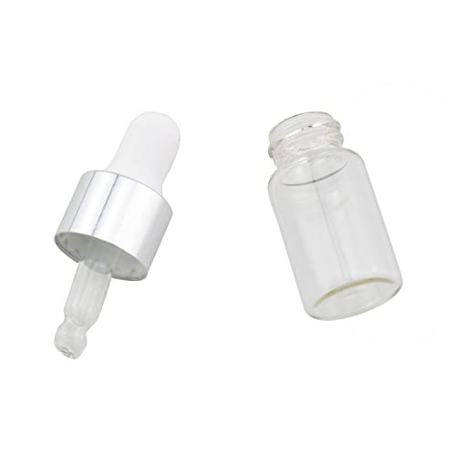 TAODAN Glass Dropper Bottles 10pcs 3ml Clear Glass Vials Sample Dropper Bottle Empty Essential Oils Bottles With Pipettes