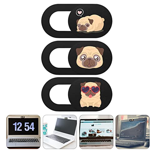 SOLUSTRE Webcam Cover Webcam Cover Camera Cover 3Pcs Laptop Camera Laptop Camera Cover Slide Screen Camera Cover Web Camera Cover Cover Cartoon Pug Webcam Cover Camera Cover Computer Camera