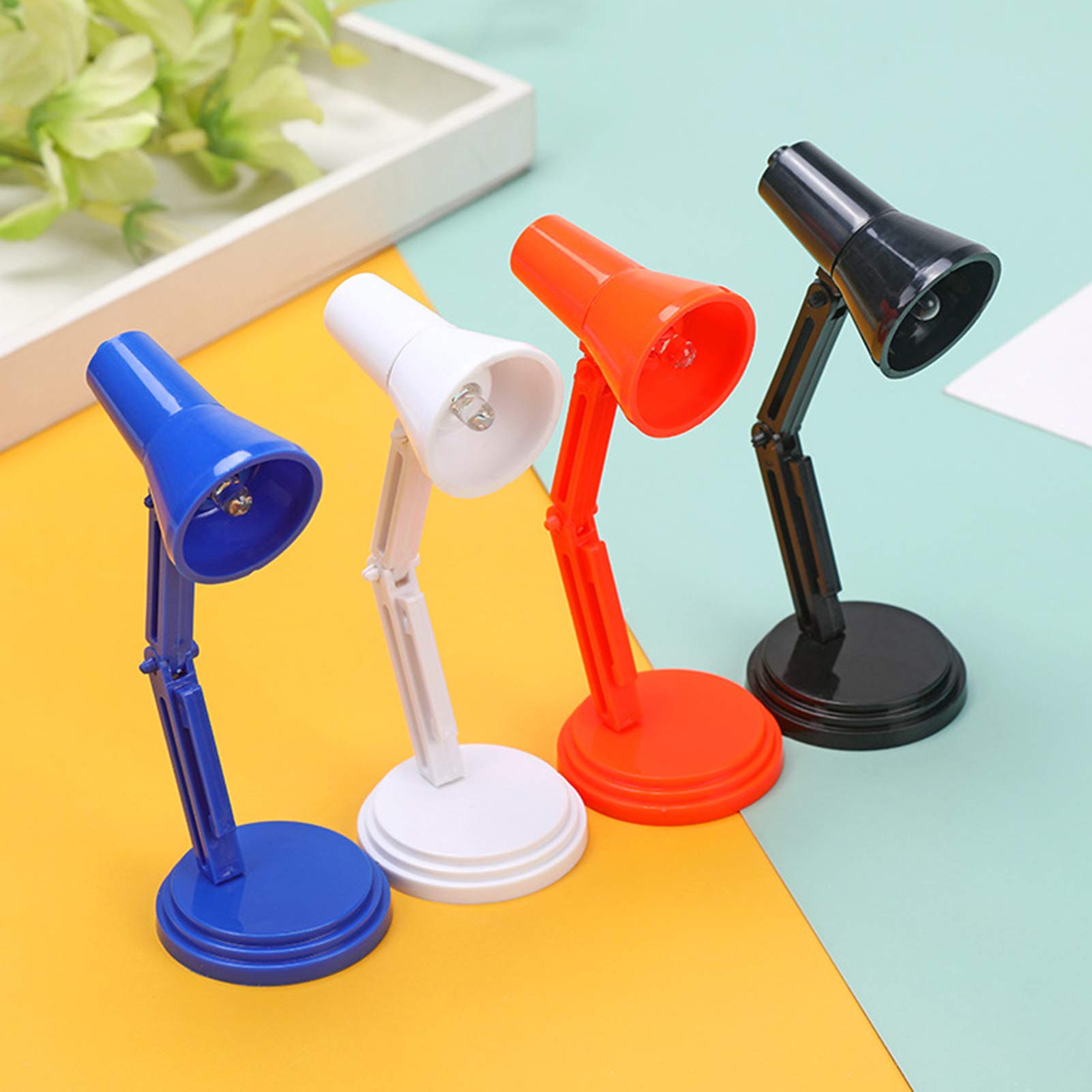 Meideli Desk Light LED Table Lamp Foldable Eye Protection Simple Plastic Home Bedroom Dormitory Desk Lamp for Students White