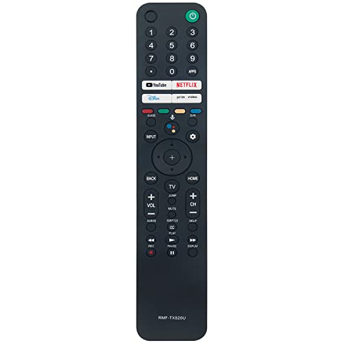 RMF-TX520U Replacement Voice Remote Applicable for Sony TV KD-43X80J KD-50X80J KD-55X80J KD-55X85J KD-65X80J KD-65X85J KD-75X85J XR-55A80J XR-55X90J XR-65A80J XR-65X90J XR-77A80J KD-75X80J KD-43X85J