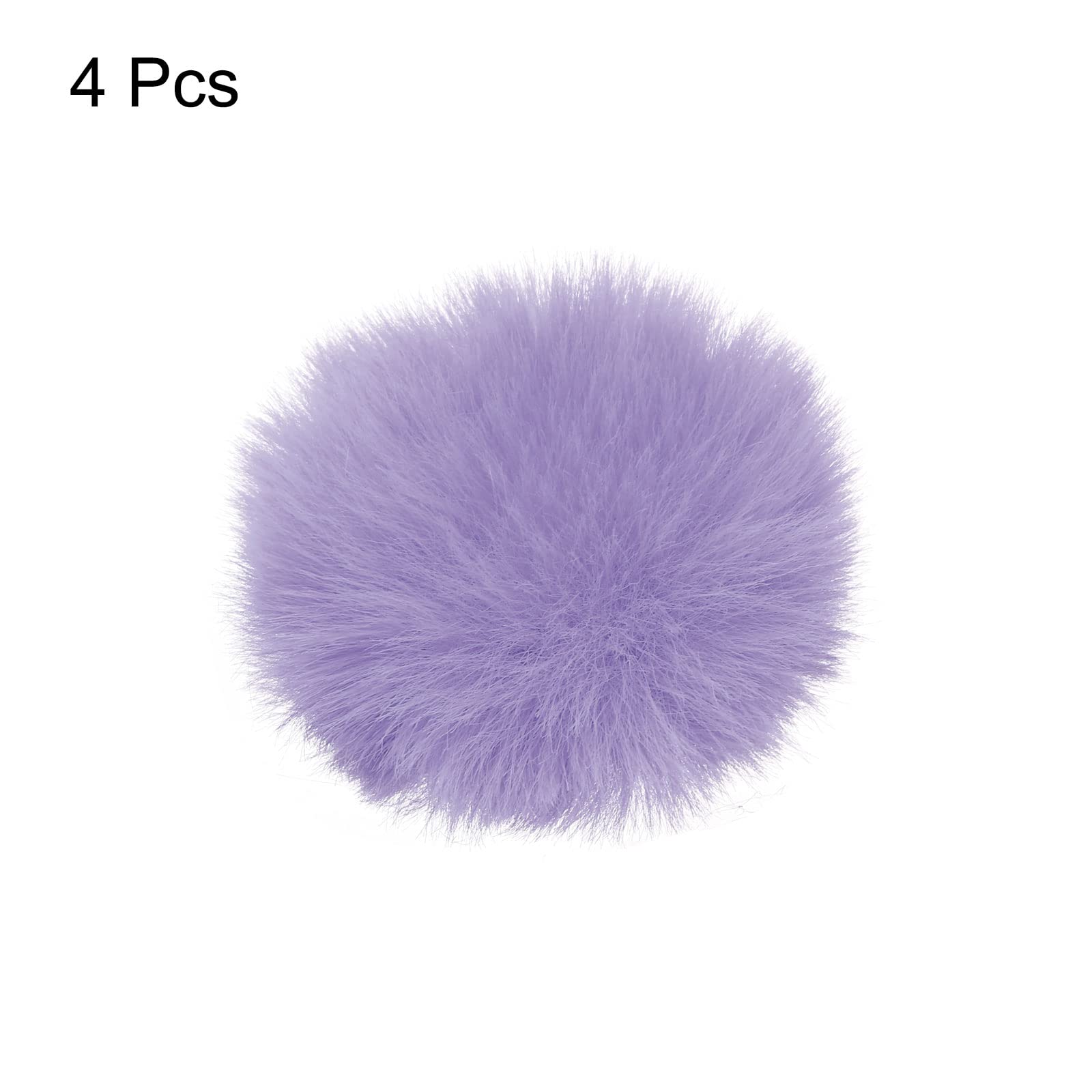 PATIKIL Furry Microphone Windscreen 7mm x 65mm Mic Cover Windshield for Indoor Outdoor Microphone Orange 4 Pack