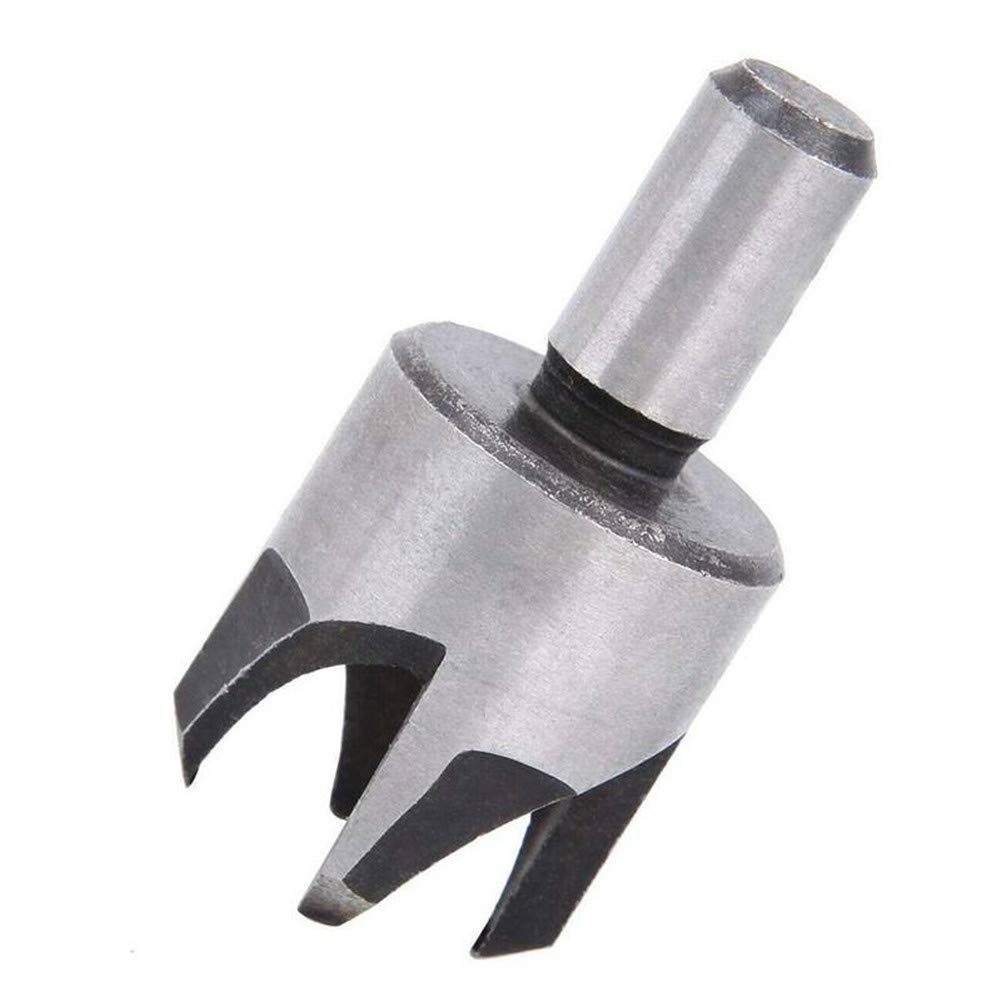 Szliyands 8pcs Wood Plug Cutter Drill Bit Set Straight and Tapered Taper 5/8" 1/2" 3/8" 1/4" Cutting Tool Cork Drill Bit Knife