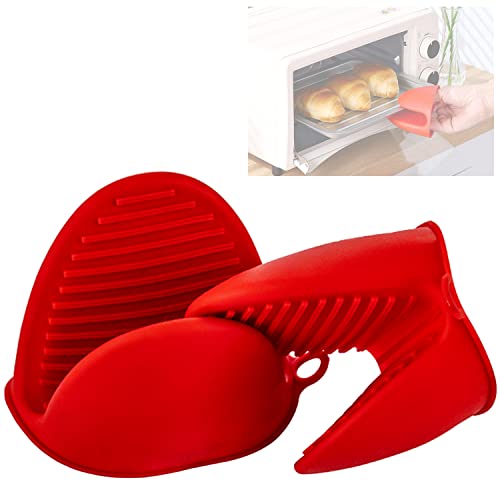 Mini Oven Gloves Silicone,Silicone Oven Mitts Heat Resistant,Cooking Pinch Mitts Potholder for Kitchen Cooking & Baking