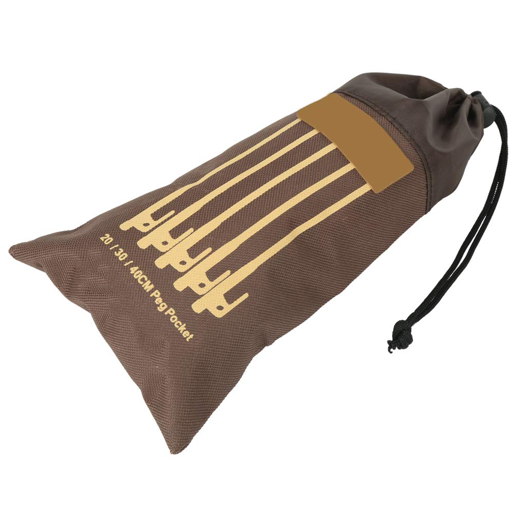 Keenso 2 Pcs Portable 600D Oxford Cloth Camping Nail Bag Camping Tent Stake Bag Tent Nail Hammer Stake Storage Bag