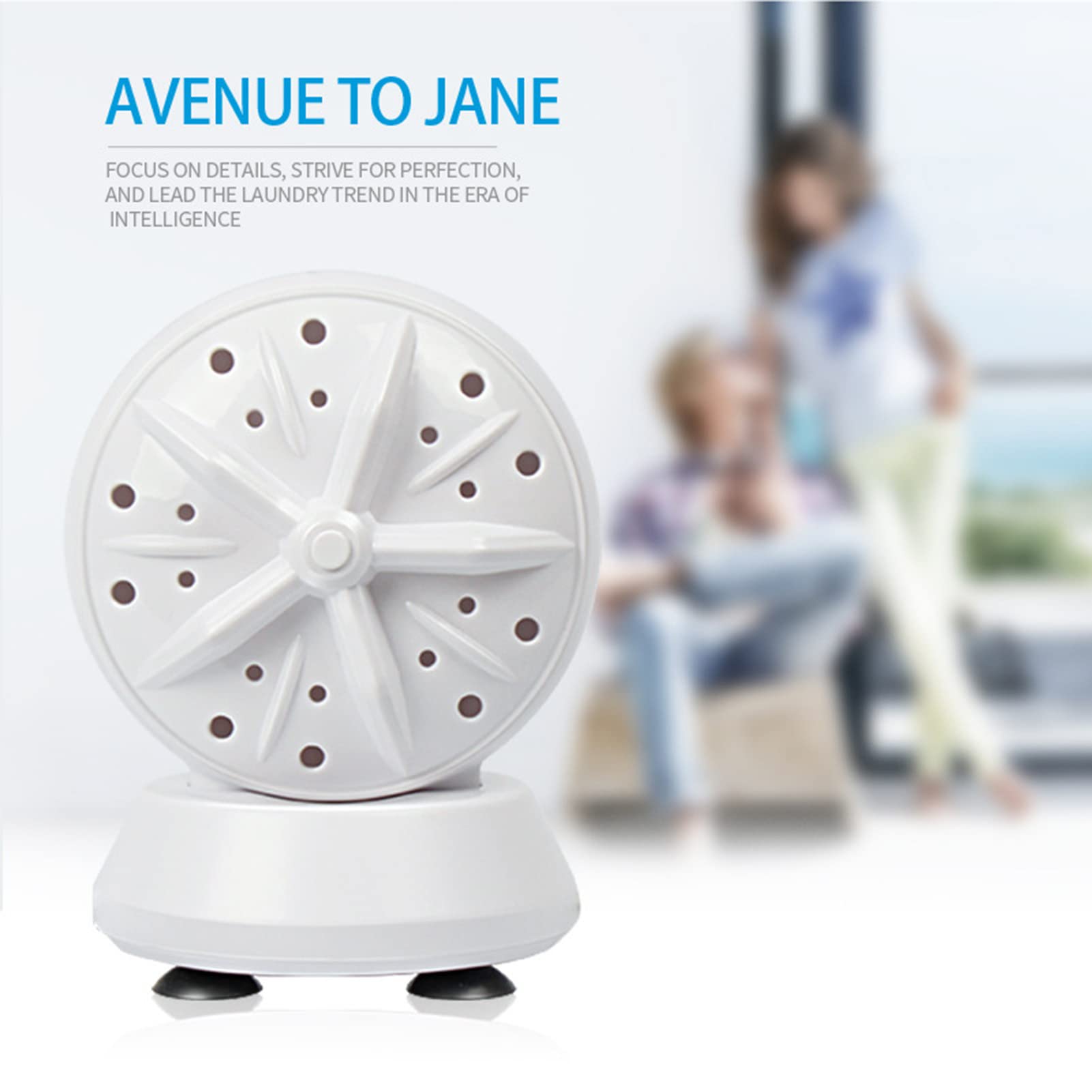 mewmewcat Portable Travel Washing Machine High-Power Mini Laundry Machine Double-Turbine Waving Washer 24W(Automatic Cycle Cleaning Version/ 4-Speed Adjustable Version)