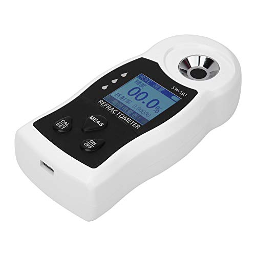 Sugar Tester, Electronic Instruments Fast Measurement Speed Sensitive Response Refractormeter with 1 X Instruction Manual for Food for Fruit Sugar