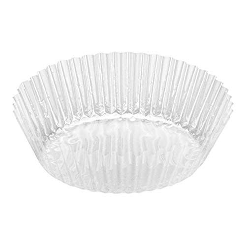 Restaurantware 2 Ounce Mini Cupcake Liners, 200 Greaseproof Mini Muffin Papers - Disposable, Peel Off, Clear Plastic Clear Cupcake Wrappers, For Desserts or Foods, For Weddings, Birthday Parties-