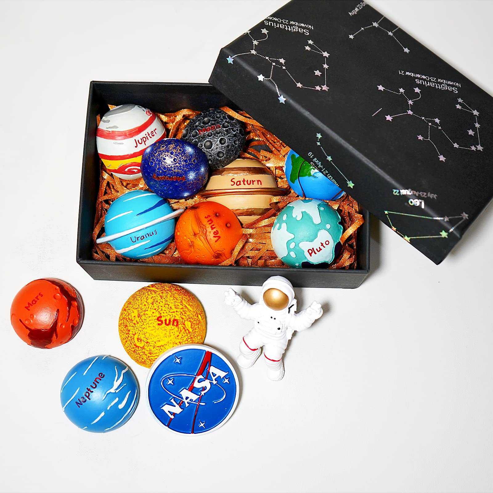 Planet Magnet - 13pcs Cool Decorative Solar System Refrigerator Magnet for School Office Whiteboard Locker, Great Astronomy Gift for Space Lover Teens Adult - Big Strong Magnet with Gift Packed