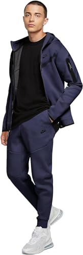 Nike Men's Sportswear Tech Fleece Joggers (Midnight Navy/Black, Medium)