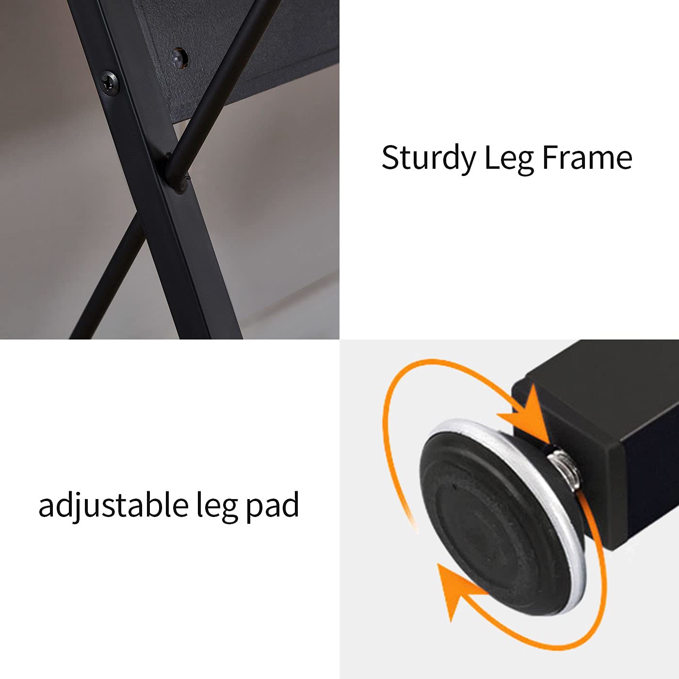 L Shaped Desk with Keyboard Tray Reversible Gaming Desk Corner Computer Desk for Home Office, Black Wood & Steel Frame Writing Study PC Workstation Table for Small Space