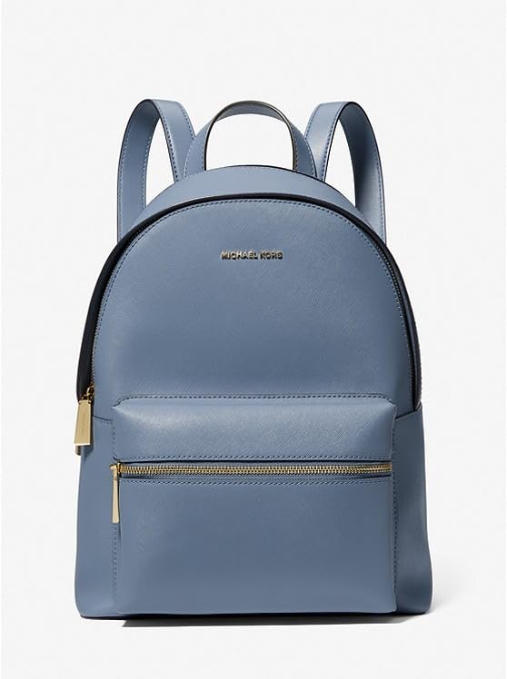 Michael Kors Sally Medium 2-In-1 Logo Backpack (Blue Denim)