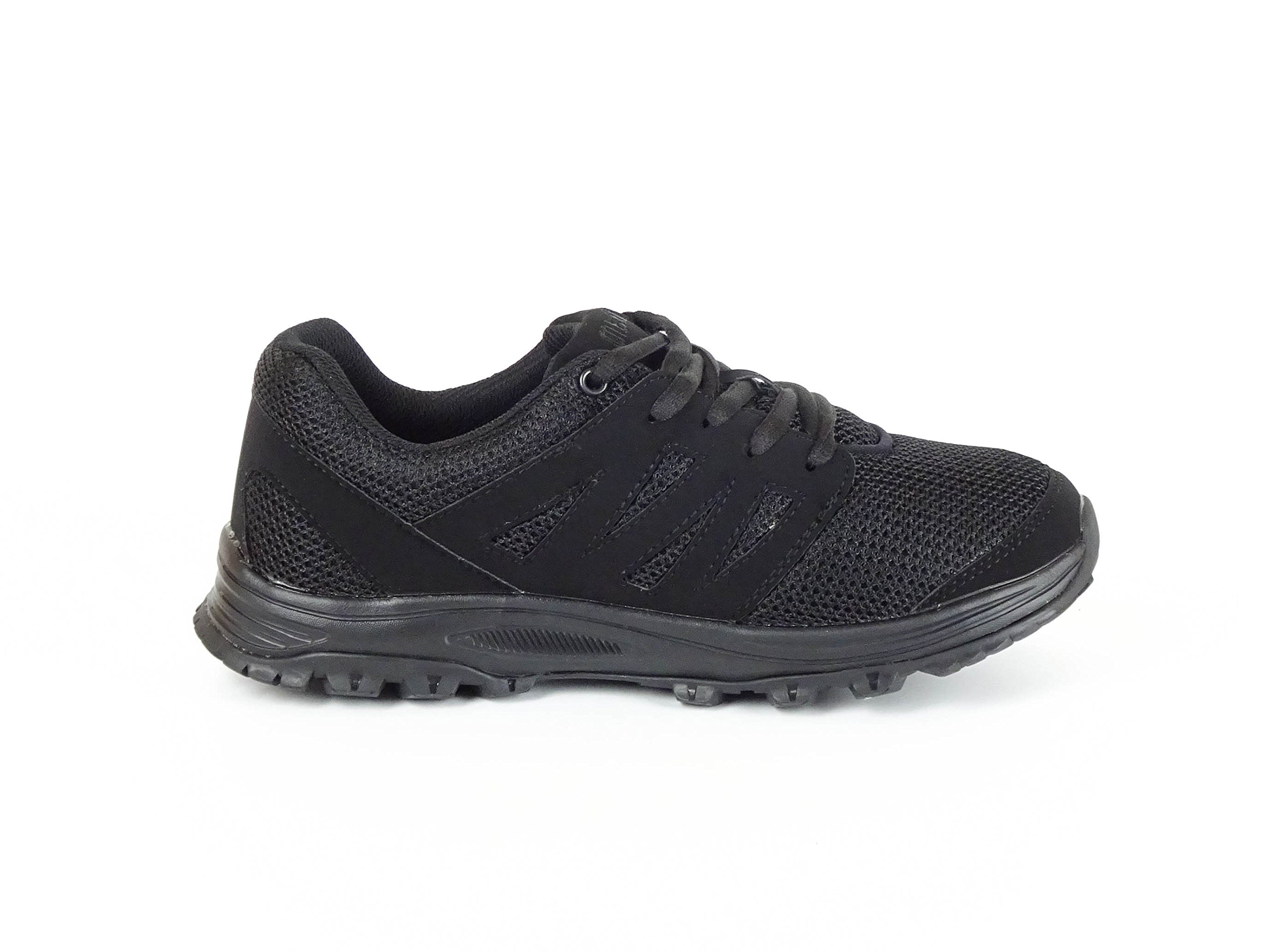 MT. EMEY 9306 Lady's Athletic Comfort Walking Lace Shoes Black