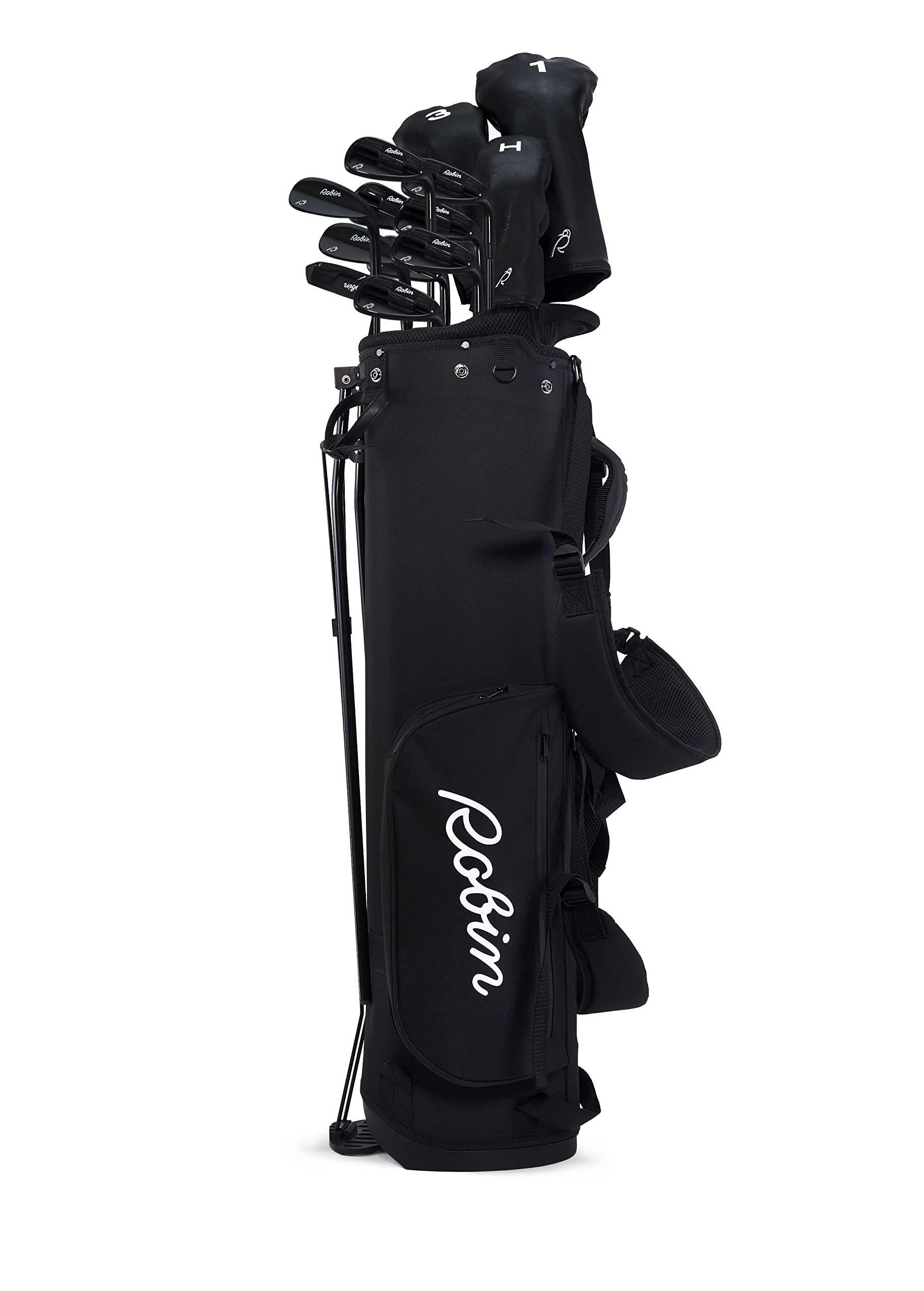 Robin Golf The Essentials 9-Club Women's Set β Complete Right-Handed Golf Clubs for Women Under 5'2''' (Matte Black) β Sets Include Bag & Head Covers | for Beginners, Intermediate & Advanced Golfers