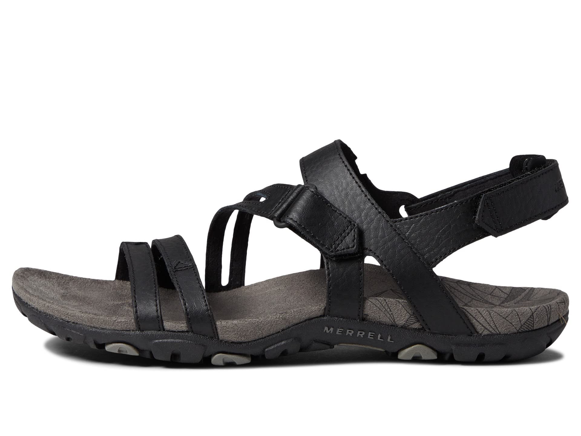 Merrell Sandspur Rose Convert Sandals for Women - Textile Lining with Slingback Design, Hook-Loop Closure, and Rubber OutsoleBlack 8 M