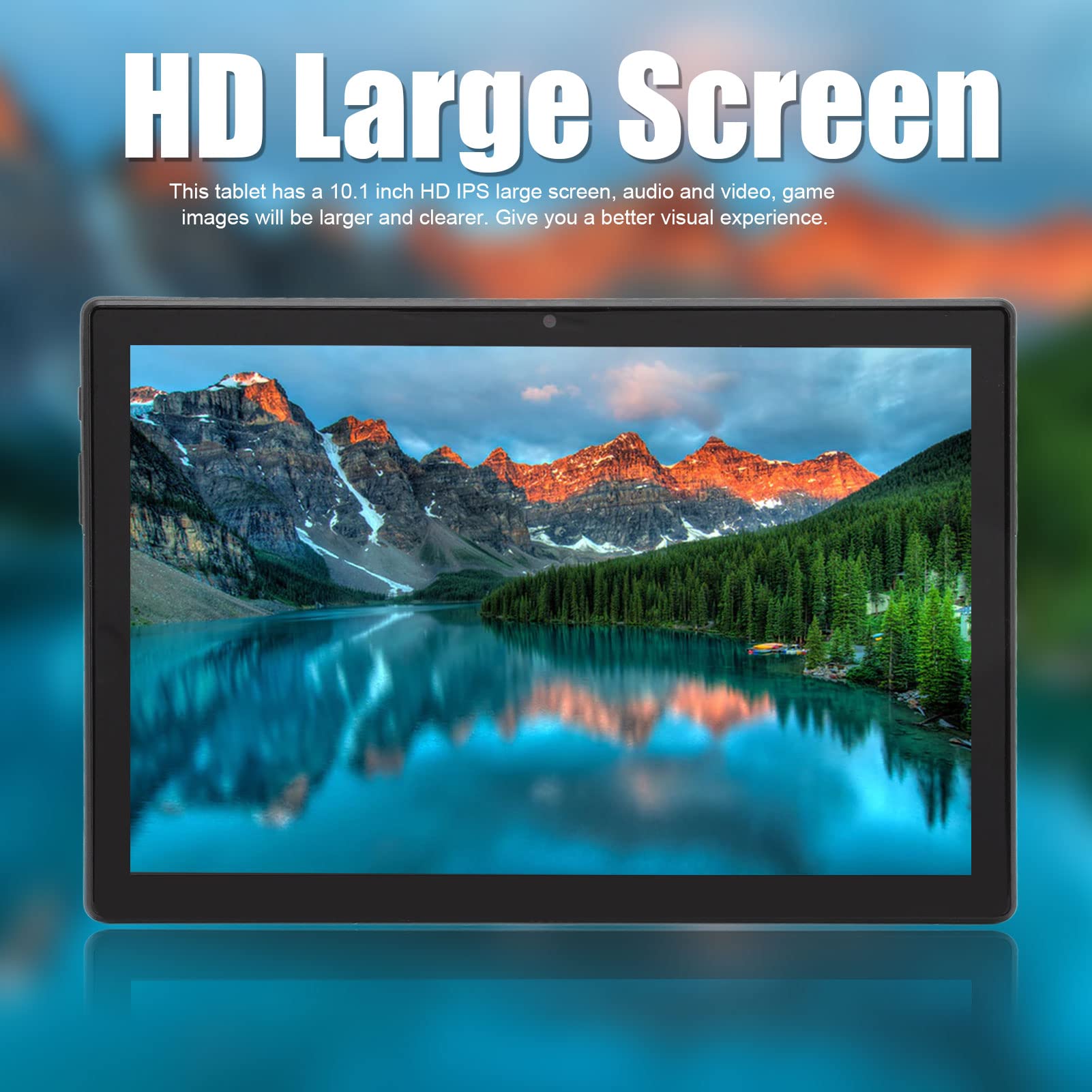 Touch Screen Tablet, 4GB RAM 32GB ROM HD Tablet 13MP Rear Camera 10.1 Inch with Flashlight for Kids (US Plug)