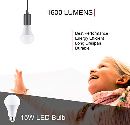 Laborate Lighting A19 LED Light Bulbs - E26 Base, 100W, 1600 Lumens, Soft White 3000K Illumination - Dimmable, Energy Saving Outdoor & Indoor Home, Commercial Lighting - 80+ CRI, 10-Year Life - 8-Pack