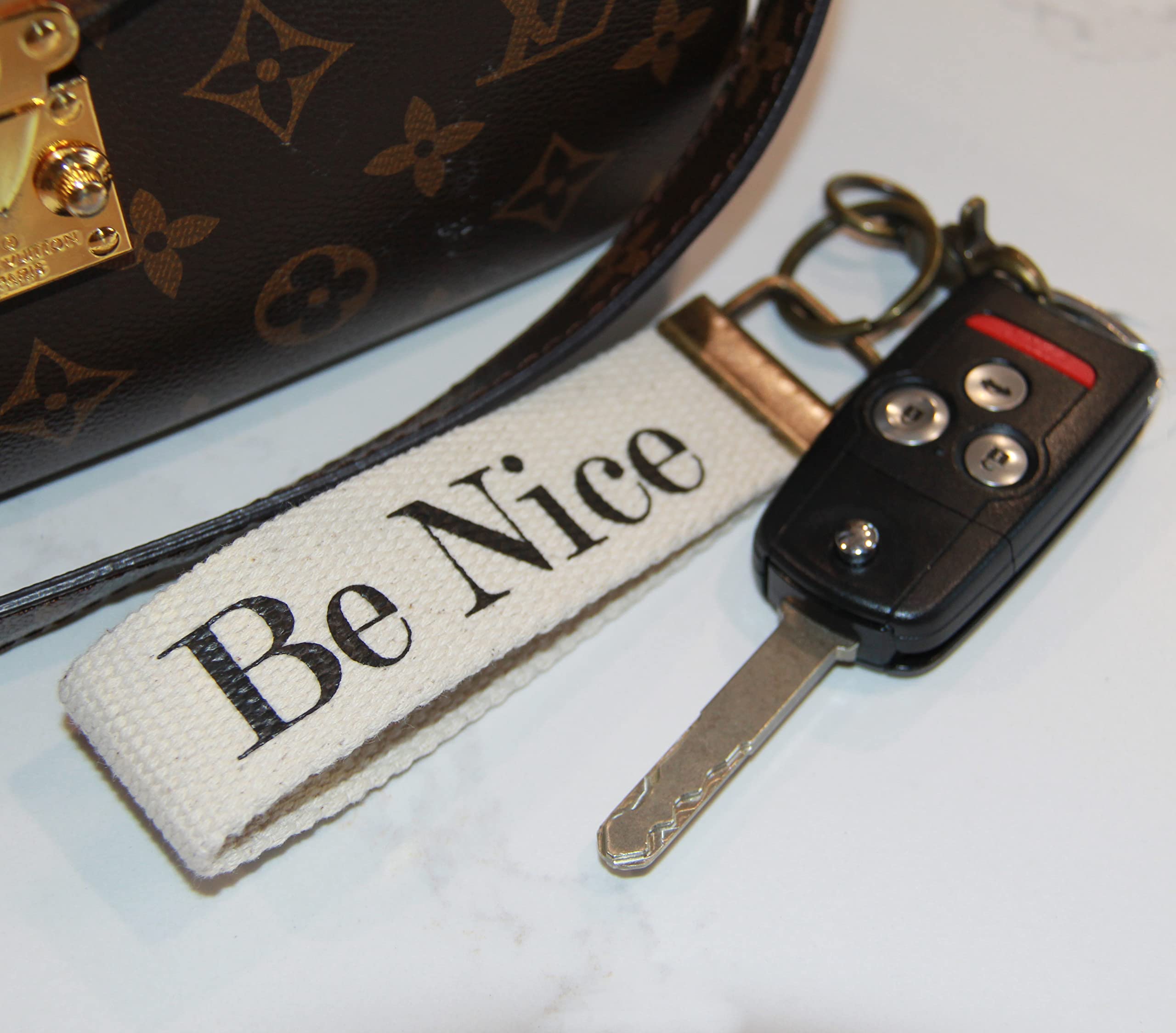 Jules Products Wristlet Key Chain Fob Be Nice