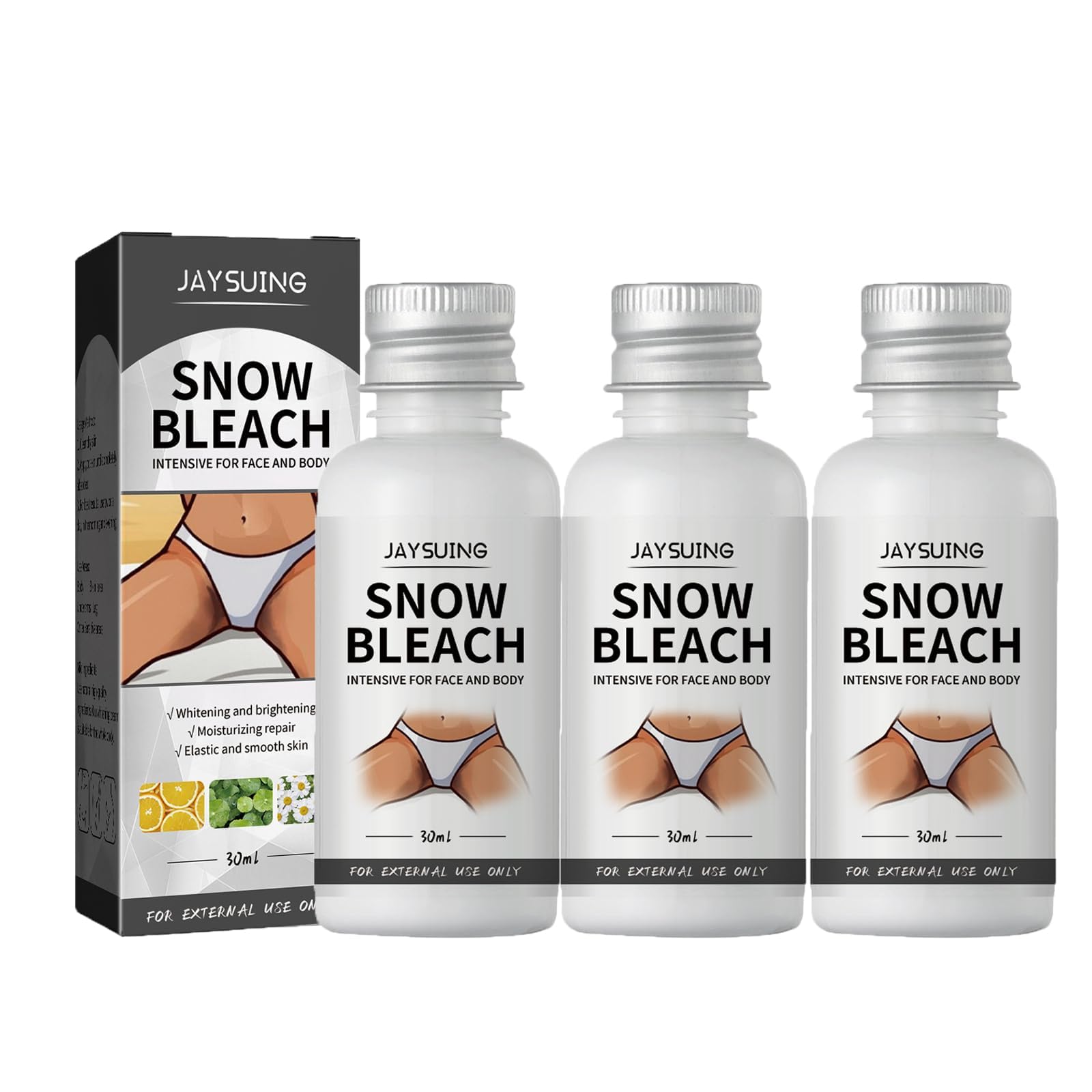 Lazzmonk 3Pcs Jaysuing Underarm Thigh Dark Cream, Snow Bleach Cream for Private Part
