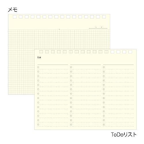 Midori 22285006 Plus Stand Diary Notebook, 2024, B6 Transformation Size, Monthly, Navy Blue, Starts October 2023 (beige)