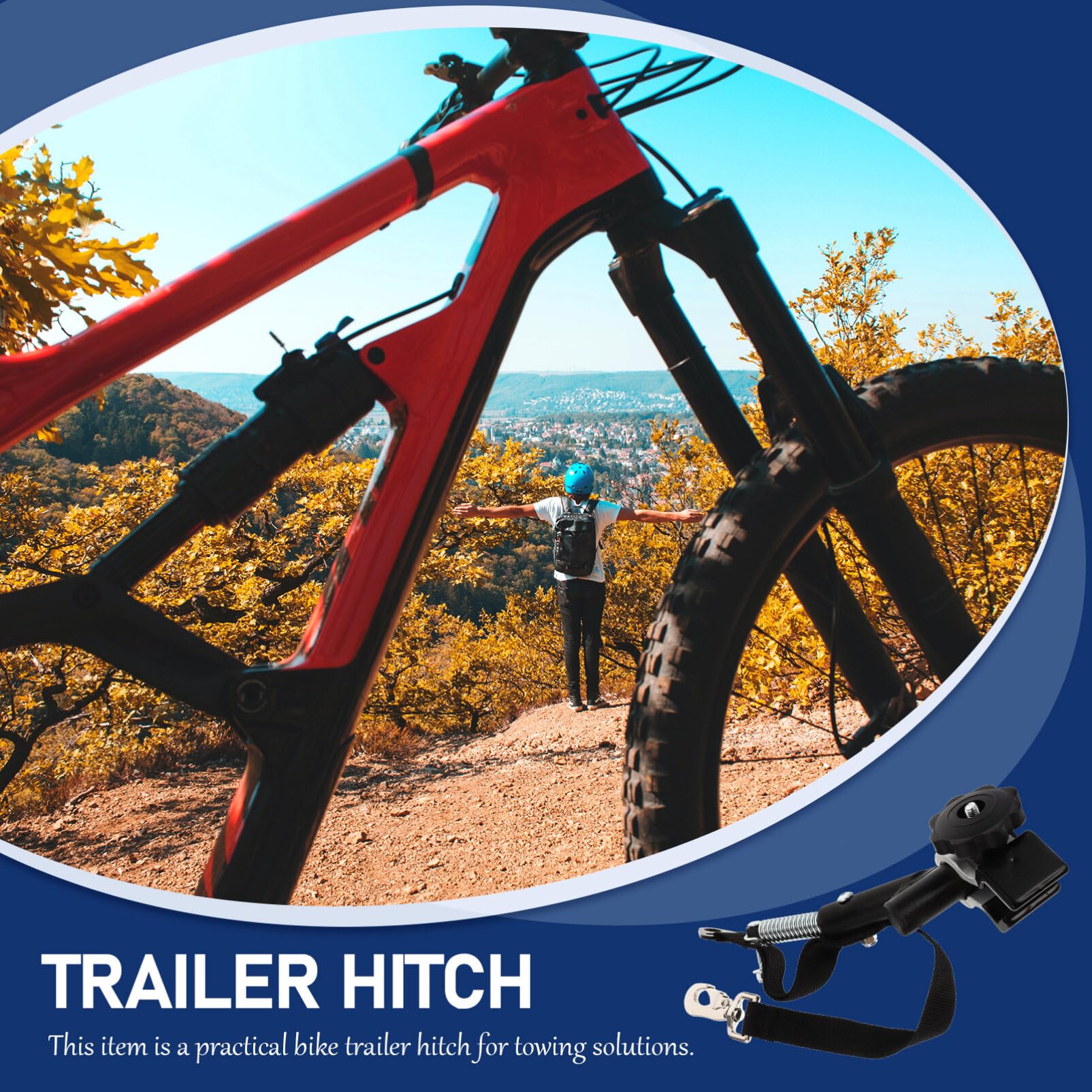 NOLITOY Universal Bike Trailer Coupler Attachment, Cycling Hitch Adapter Accessories Aluminum Alloy Linker Connector