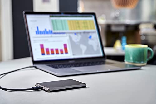 LaCie Mobile Drive 5TB External Hard Drive Portable HDD – Space Gray USB-C USB 3.0, for Mac and PC Desktop, 1 Month Adobe CC (STHG5000402)