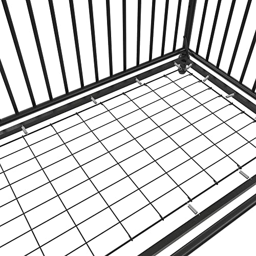 Little Seeds Raven 3-in-1 Convertible Metal Crib, JMPA Certified, Black