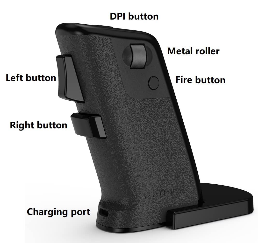 RAGNOK Gun Mouse FPS and TPS Gaming Mouse with Vibration - Unique triggers MX Switches for Gaming and Office- Vertical Grip - for PC / Mac16000dpi