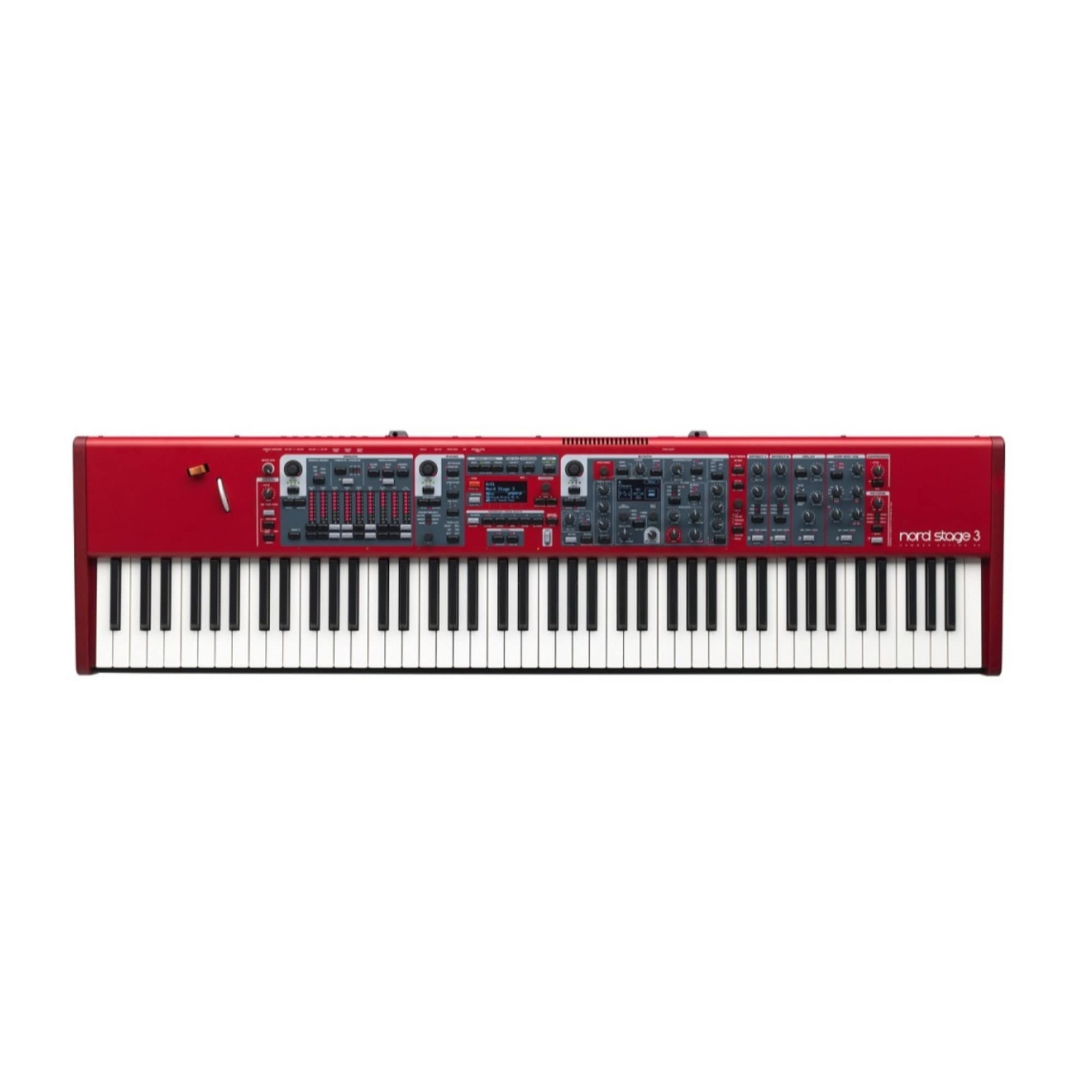 Nord Stage 3 88-Key Fully-Weighted Hammer Action Keyboard Bundle with Adjustable Keyboard Stand, Adjustable Bench, and Sustain Pedal (4 Items)