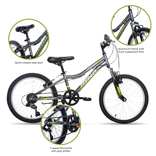 Piranha Frenzy 20 inch Kid's Bicycle, Slate Grey