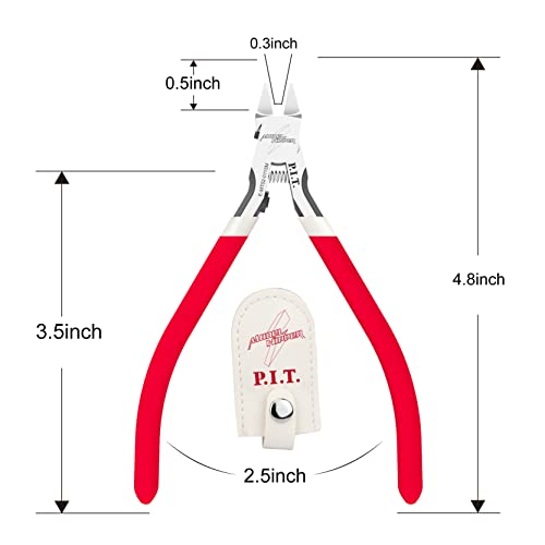 P.I.T. 4.8 Inch Model Nipper, Single Blade Gundam Nipper with Non-Slip Grip, Sprue Cutter Hobby Nippers,Model Kit Nippers for Plastic Gunpla Model Building
