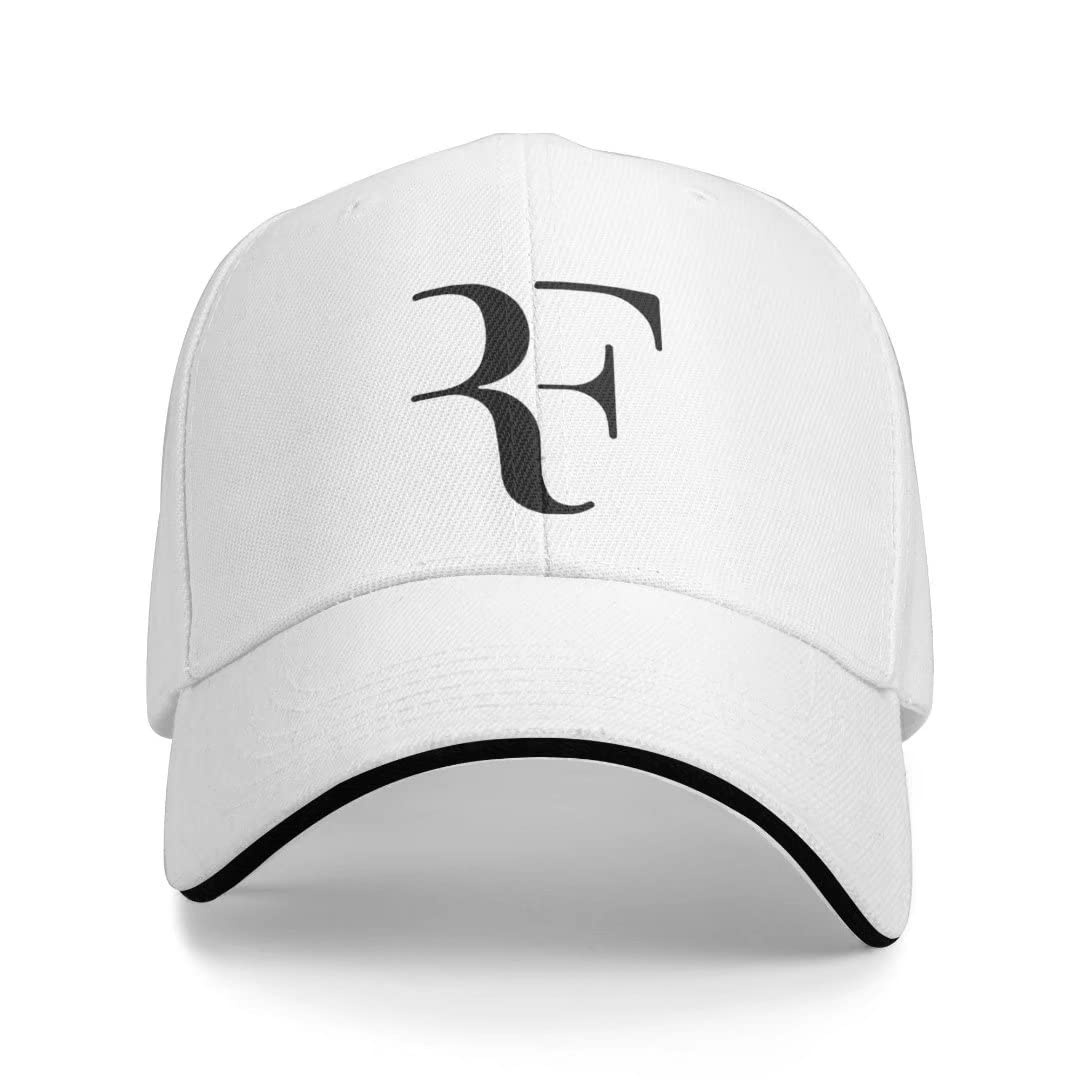 ROGER FEDERER Hat Mens Hats Casual Outdoor Baseball Cap Adult Unisex Classic Adjustable Sandwich Caps White