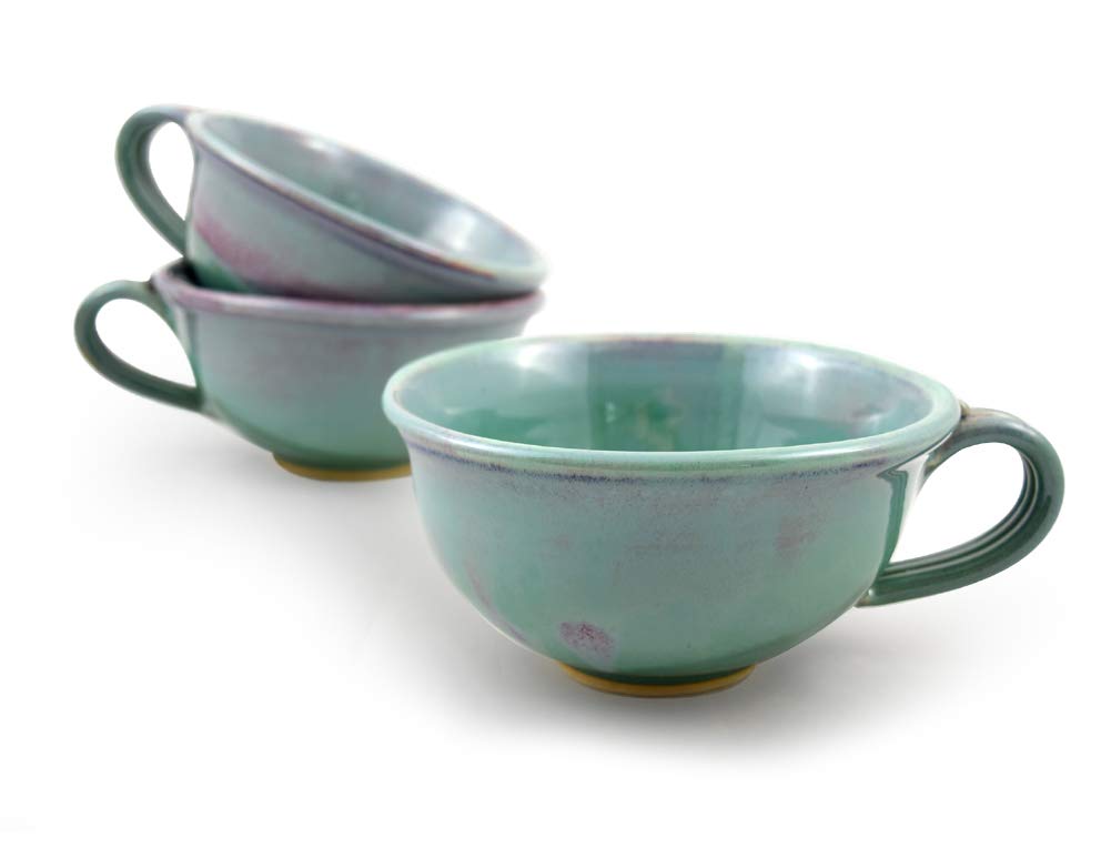 Modern Artisans American Made Orchid Green Pottery Collection: 20-oz Chowder/Soup Mug