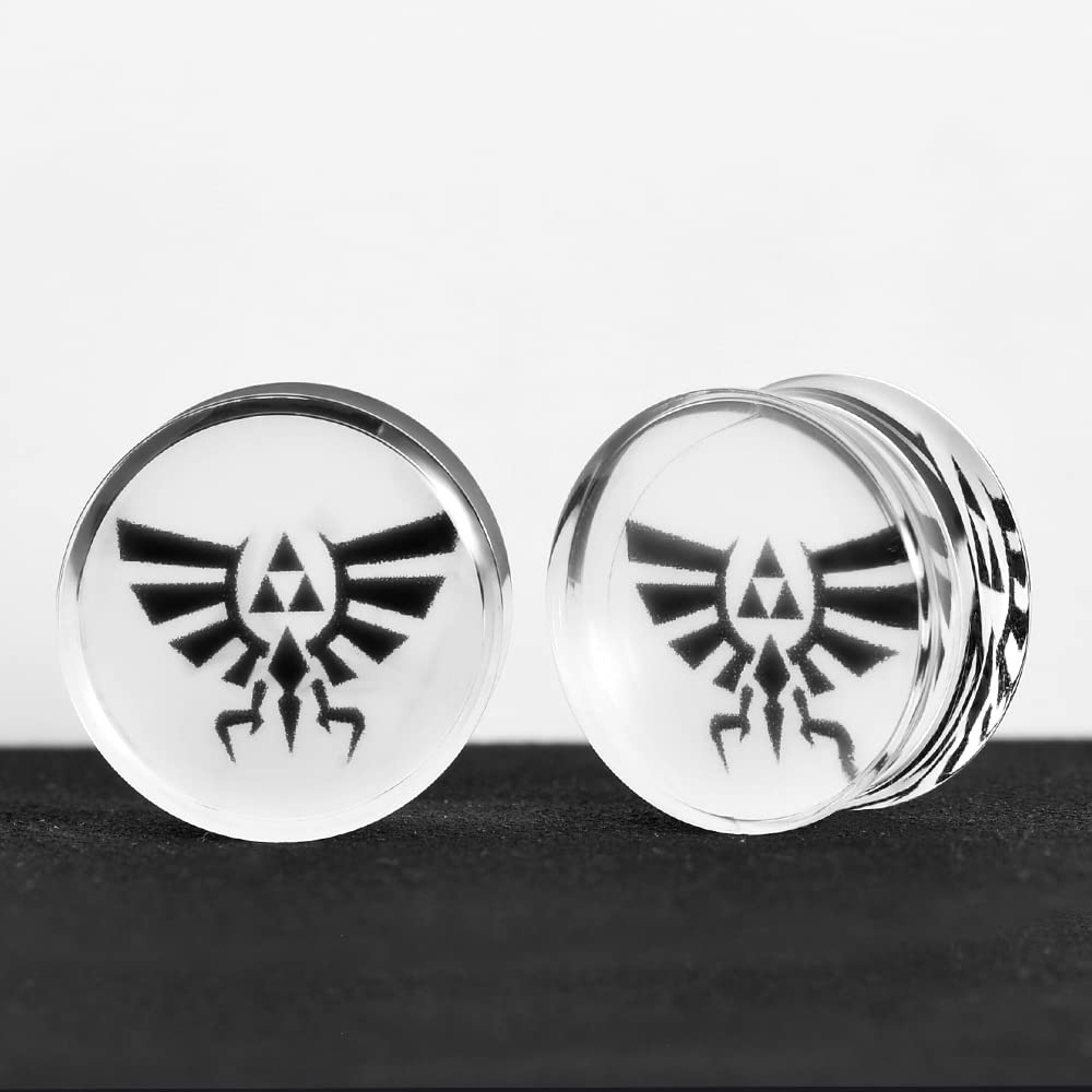 POBAISITER 2 PCS Ear Gauges Resin Acrylic Transparent Stretching Tunnels Expanders Body Piercing Jewelry